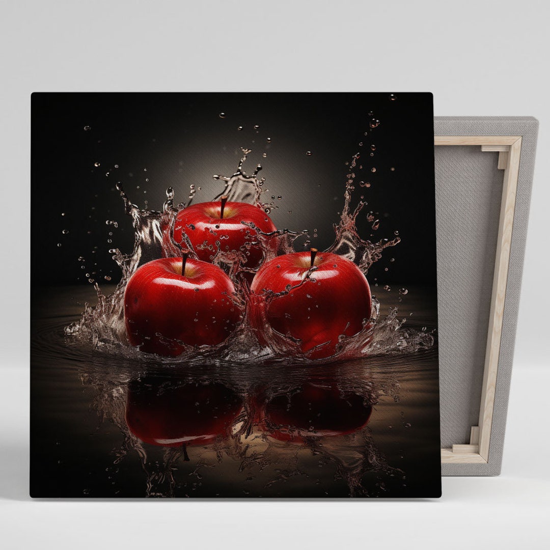 Apple Wall Art, Canvas or Poster, Kitchen Wall Hanging, Orchard ...