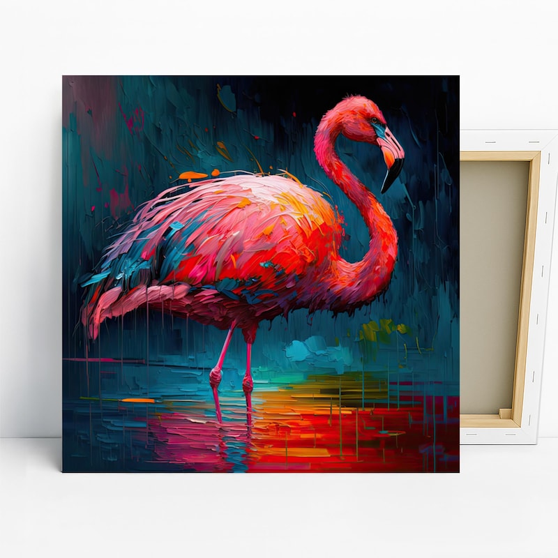Abstract Flamingo - Etsy