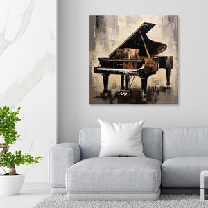 Grand Piano Wall Art, Canvas or Poster, Piano Wall Decor, Musical Wall ...