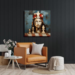 Chess Wall Art, Canvas or Poster, Modern Wall Decor, Chess Art, Game ...