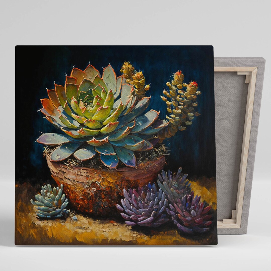Cactus Wall Art, Canvas or Poster, Succulent Art, Cactus Decor, Cactus ...