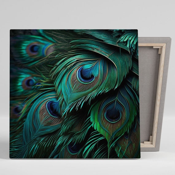 Wall Decor Using Peacock Feathers