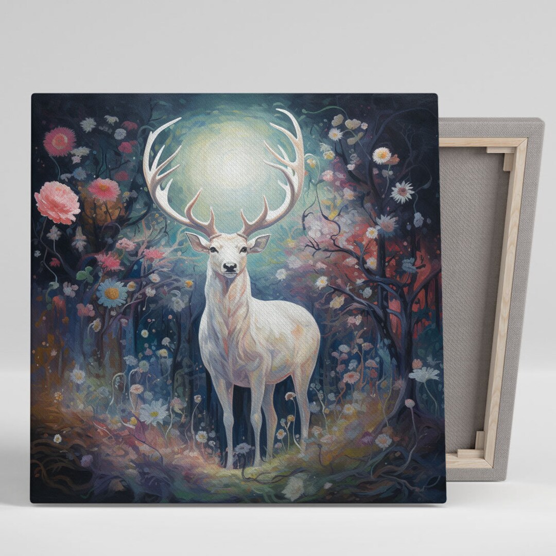 Stag Wall Art, Canvas or Poster, Stag Wall Decor, Animal Decor ...