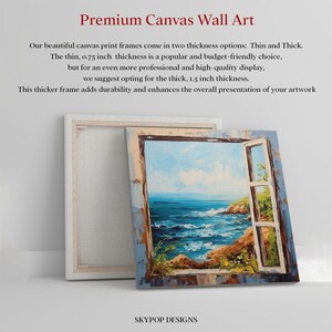 Window Wall Art, Canvas or Poster, Window Frame Art, Living Room Decor ...