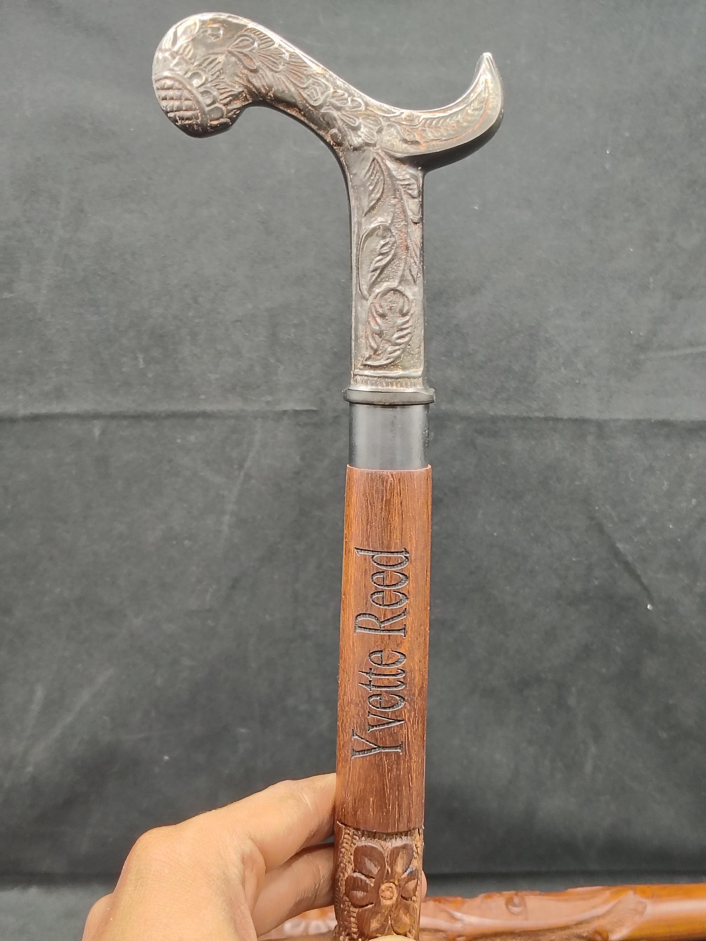 Personalized Walking Stick - Handmade Wooden Walking Stick – Rustic ...