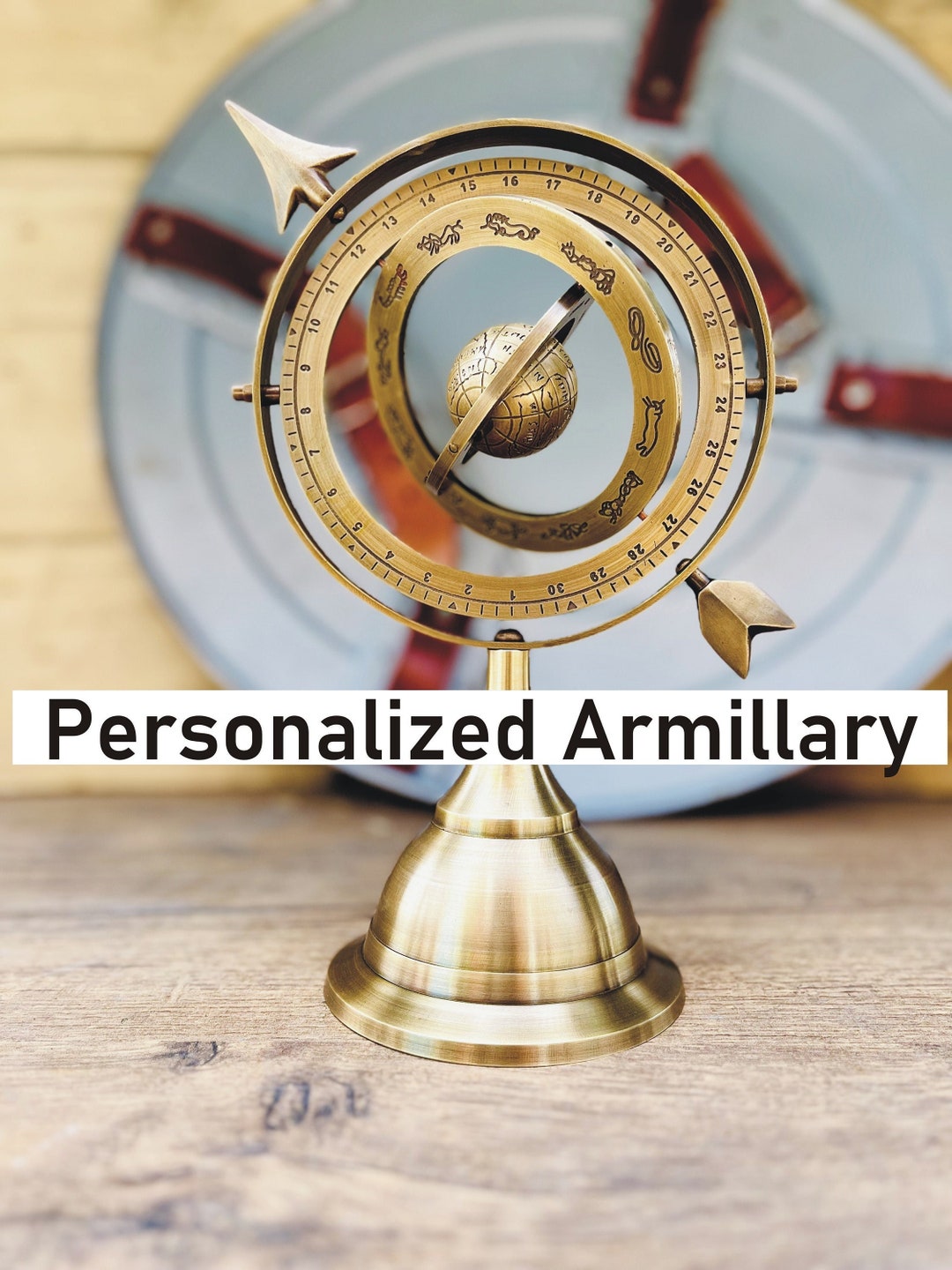 Personalized Brass Armillary Sphere Nautical - Custom Engraving ...