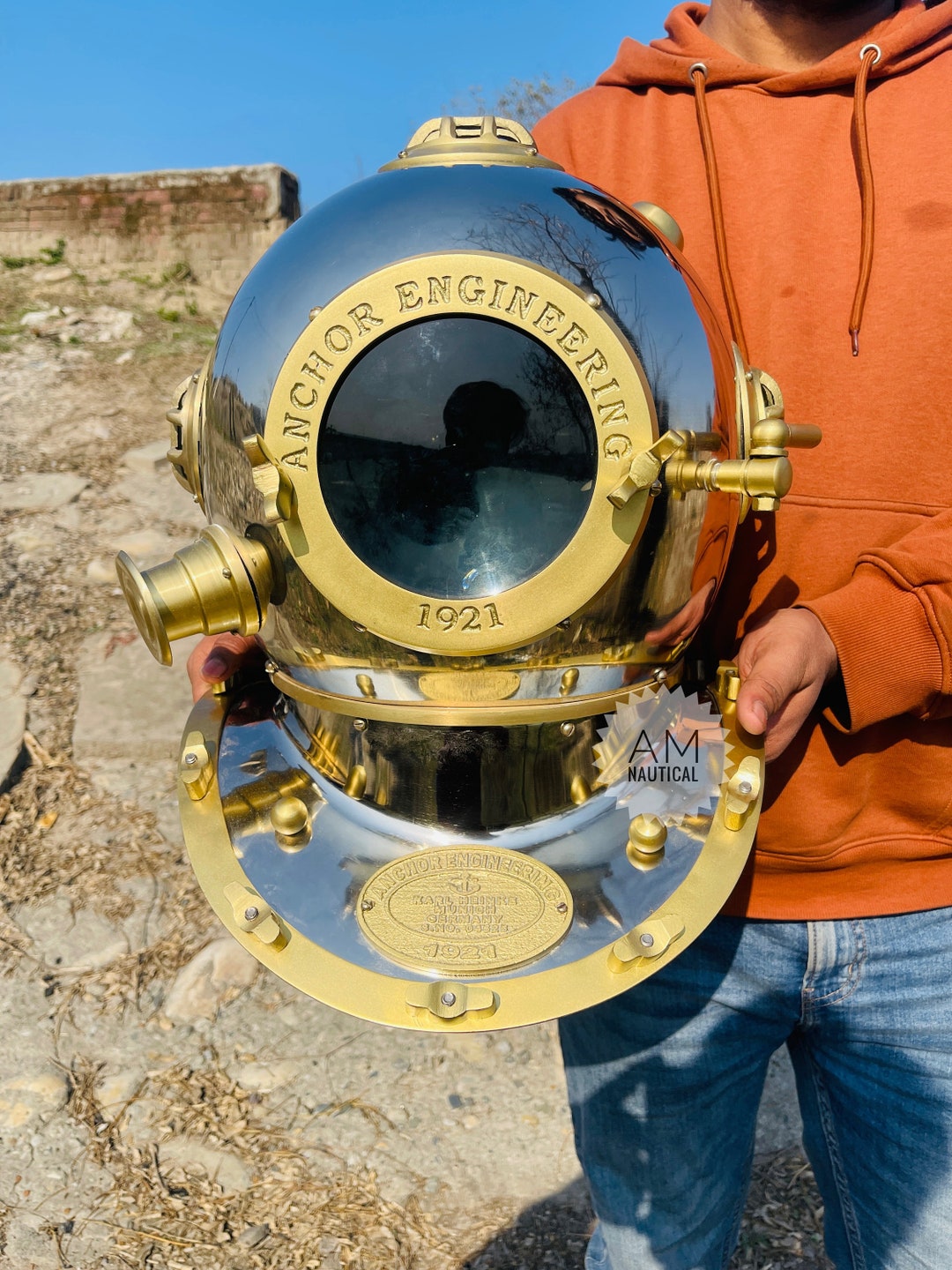 Explore the Deep Sea in Style With This Classic Diving Helmet - Perfect ...