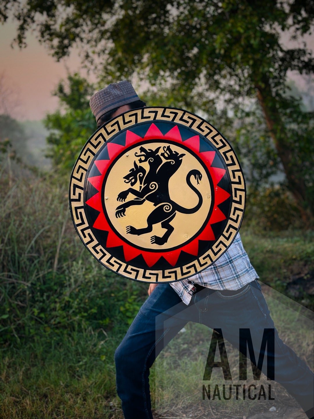 Legendary Cerberus Shield: Embrace Your Inner Greek Warrior-gift for ...