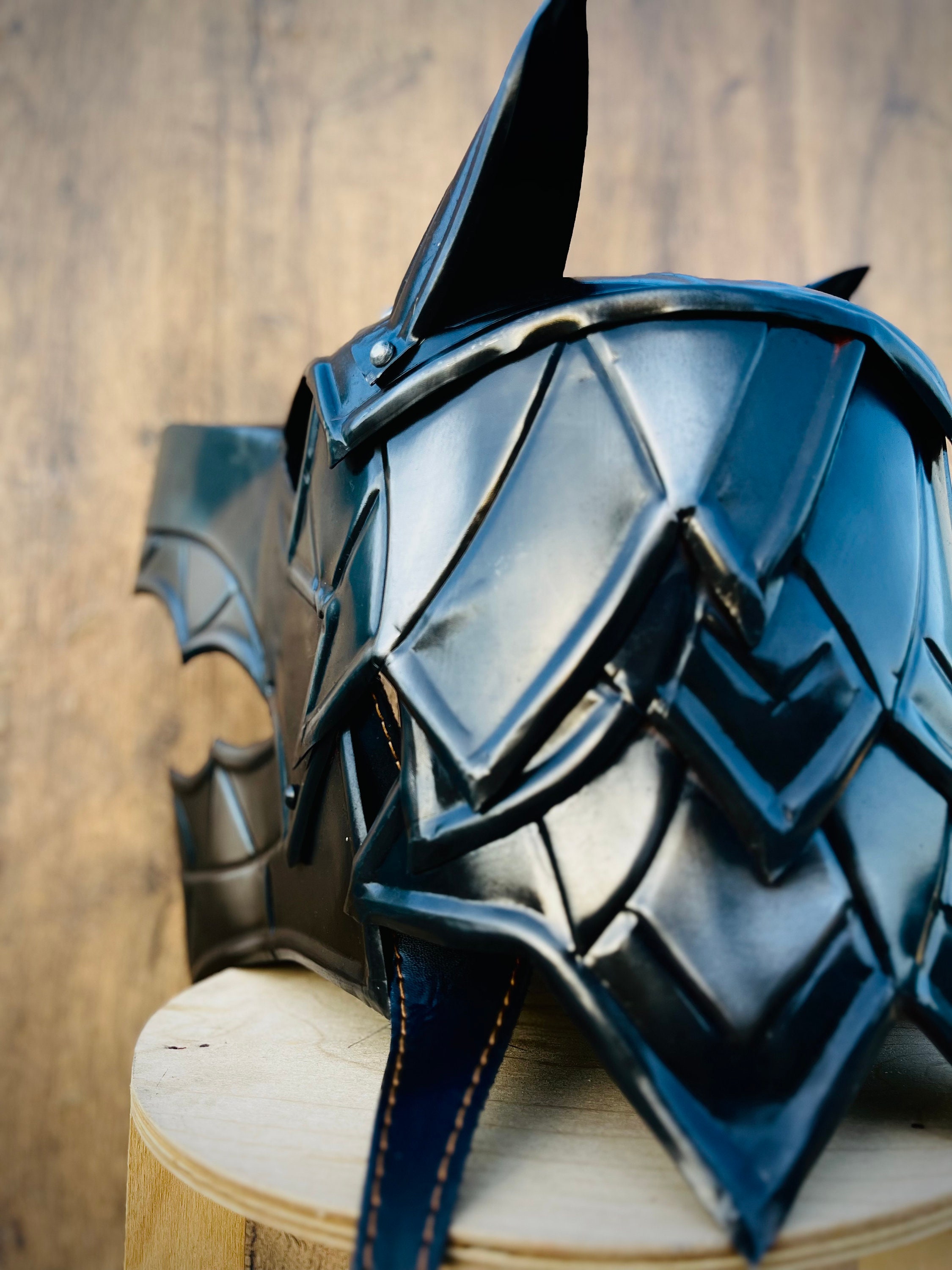 Wolf Premium Helmet, Blackened 18 Gauge Steel Medieval Great Wolf ...