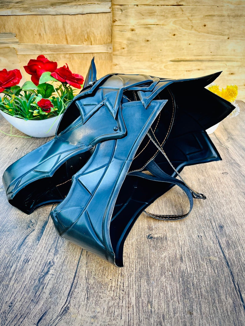 Wolf Premium Helmet, Blackened 18 Gauge Steel Medieval Great Wolf Helmet, Working Helmet ...