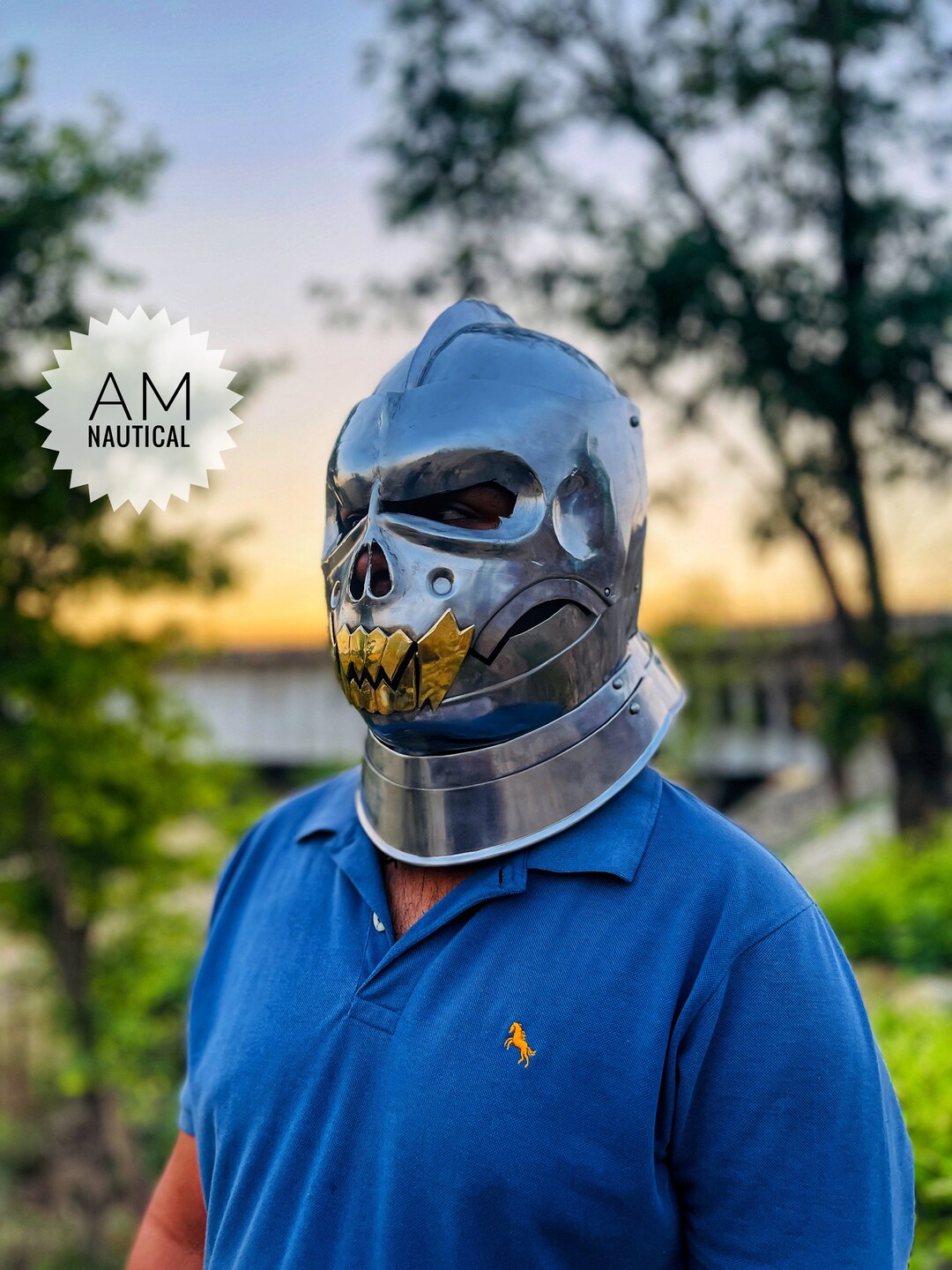 Ghost Skull Knight Armor Helmet - Demonic Helmet - Perfect for LARP ...