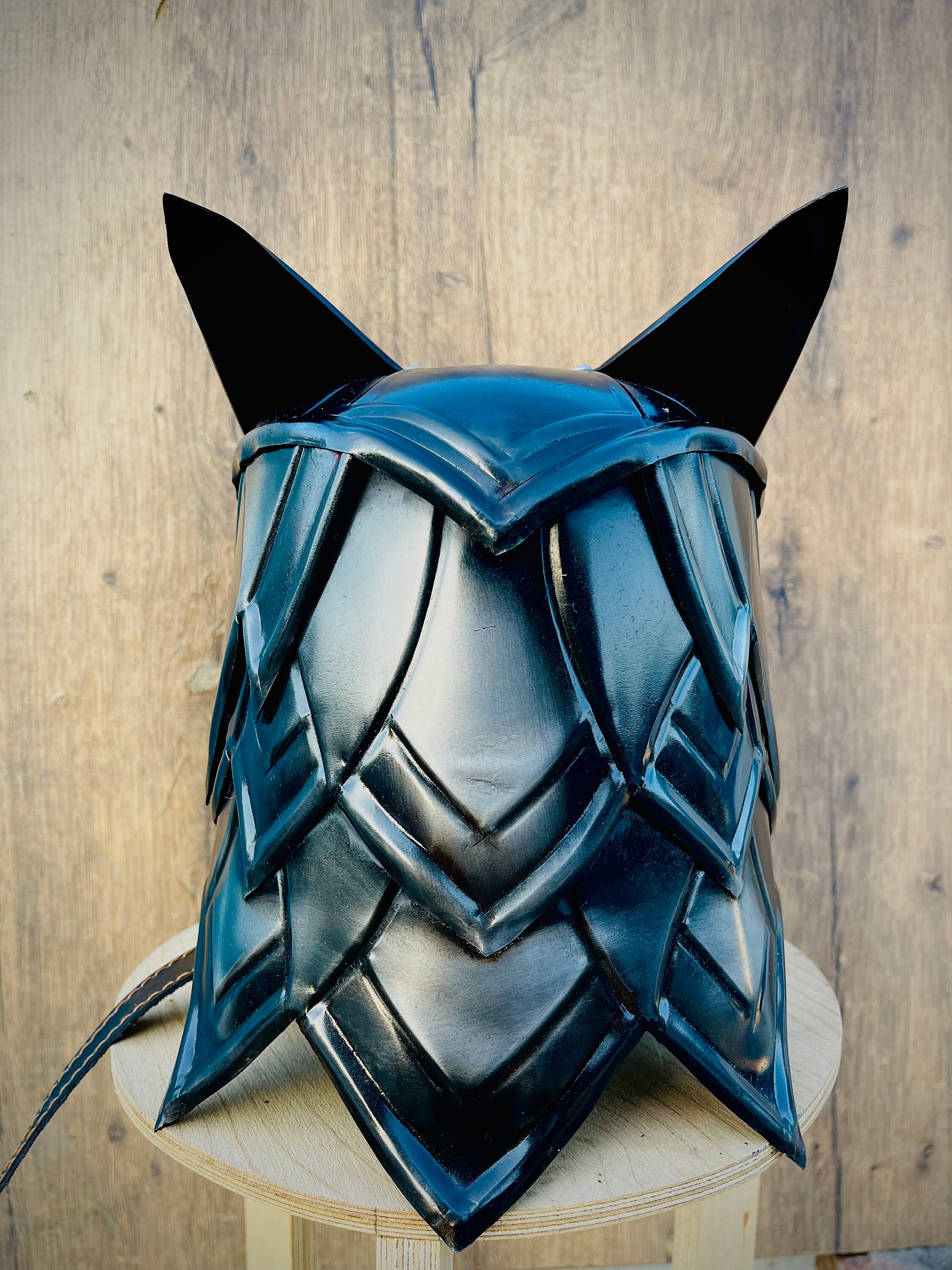 Wolf Premium Helmet, Blackened 18 Gauge Steel Medieval Great Wolf ...