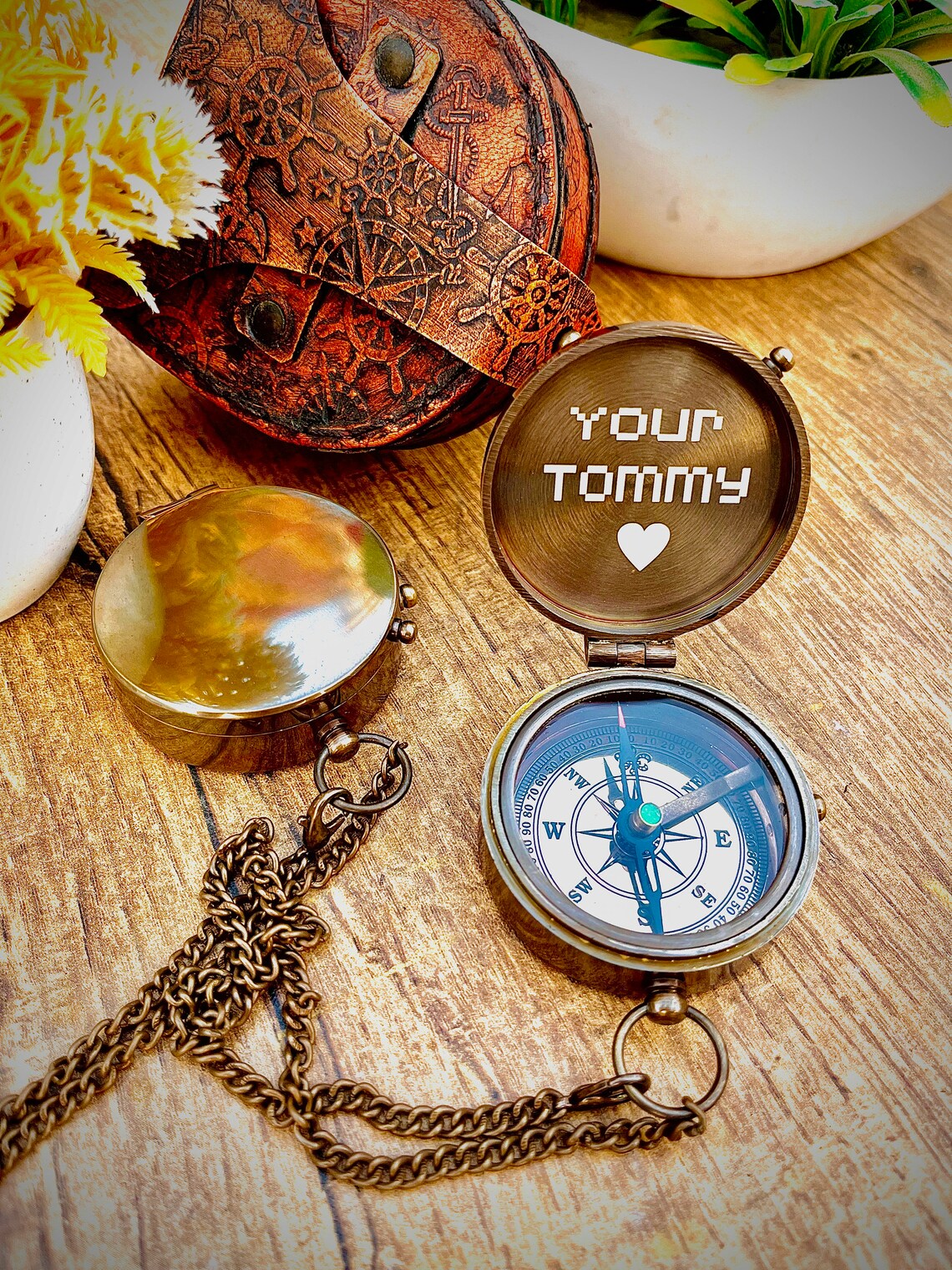 Your Tommy Your Tubbo Personalized Brass Compass Custom - Etsy