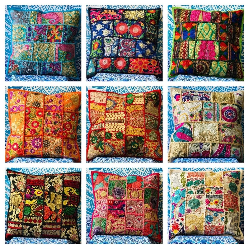 Patchwork Pillow - Etsy