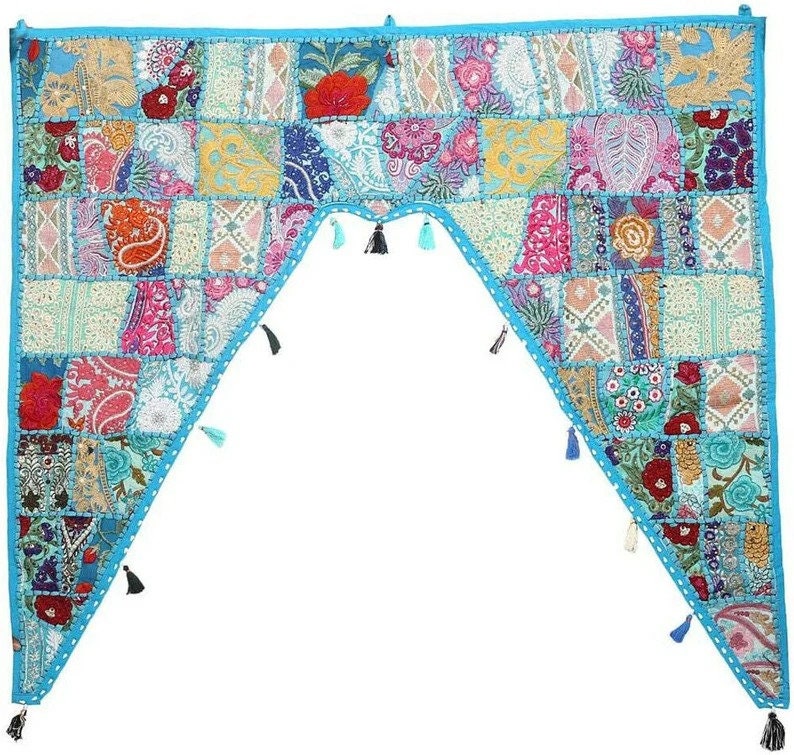 Patchwork Door Valance - Toran, Indian Door Hanging, Old Sari Recycled ...