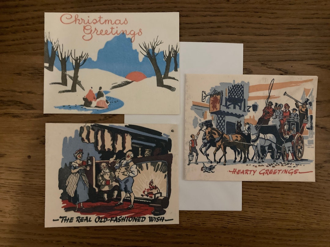Vintage Handmade 1930s Christmas Cards With Paper Insert Packs - Etsy UK