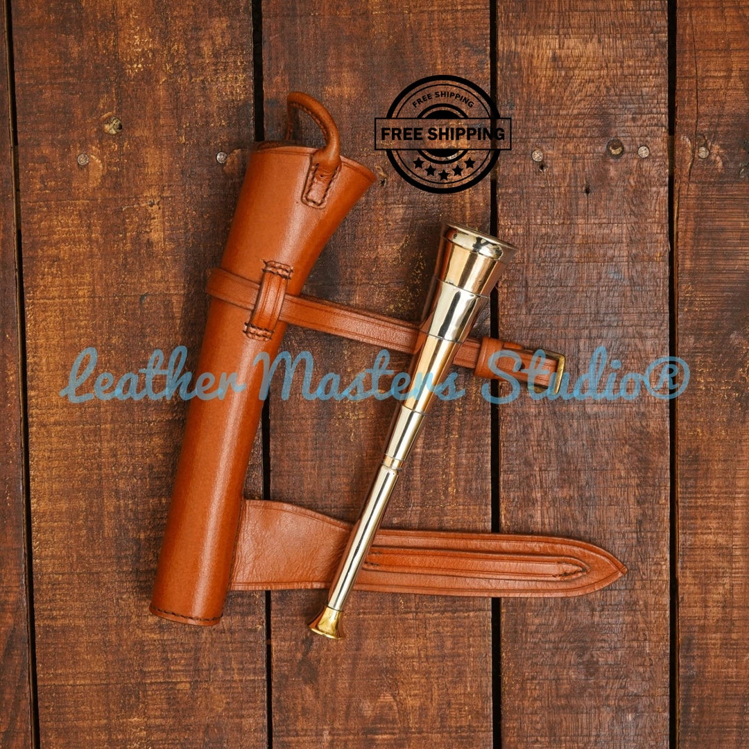 3 Band Fox Hunting Horn With Brass Mouth Piece and Genuine - Etsy