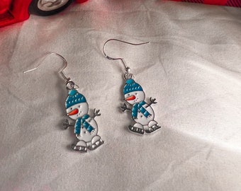 Snowman Earrings, Snowman Jewelry, Snowmen, Snowman, Winter Earrings ...