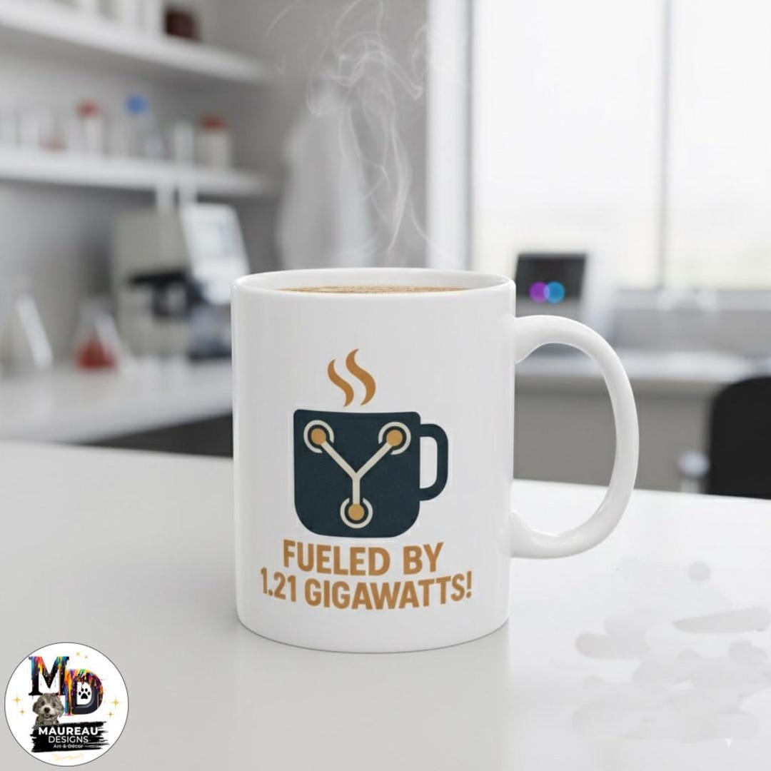 Back to the Future Mug: 1.21 Gigawatts Coffee Mug - Etsy