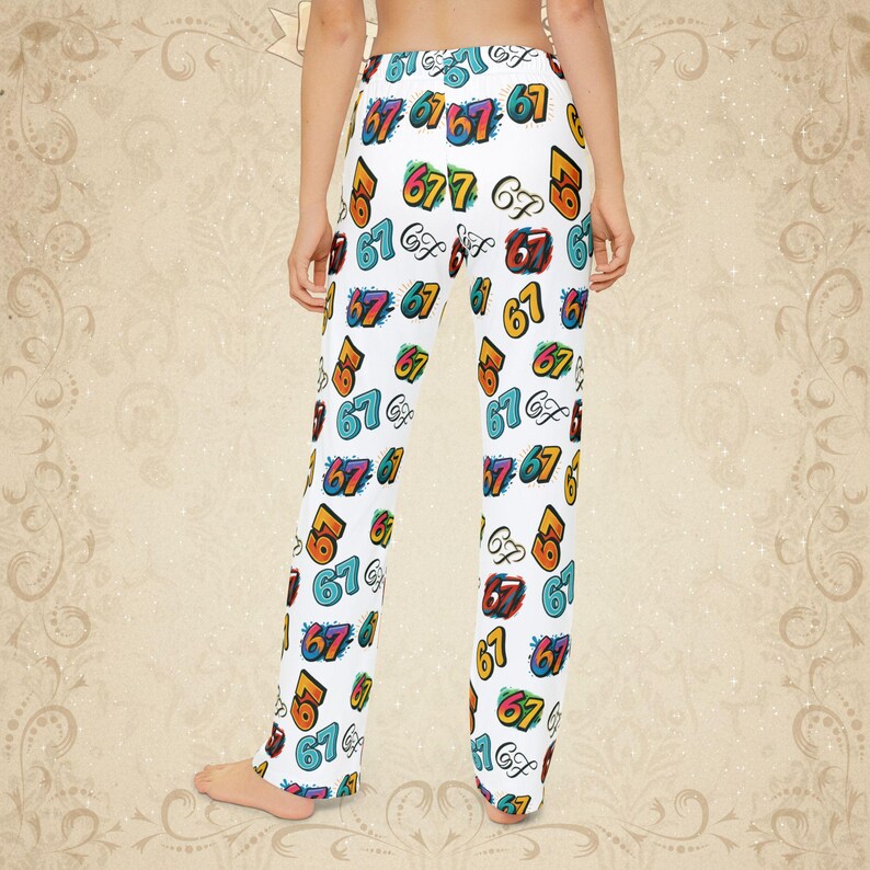 67 Meme, Six Seven, 67, Polyester Kids Pajama Pants, All Over Print - Etsy