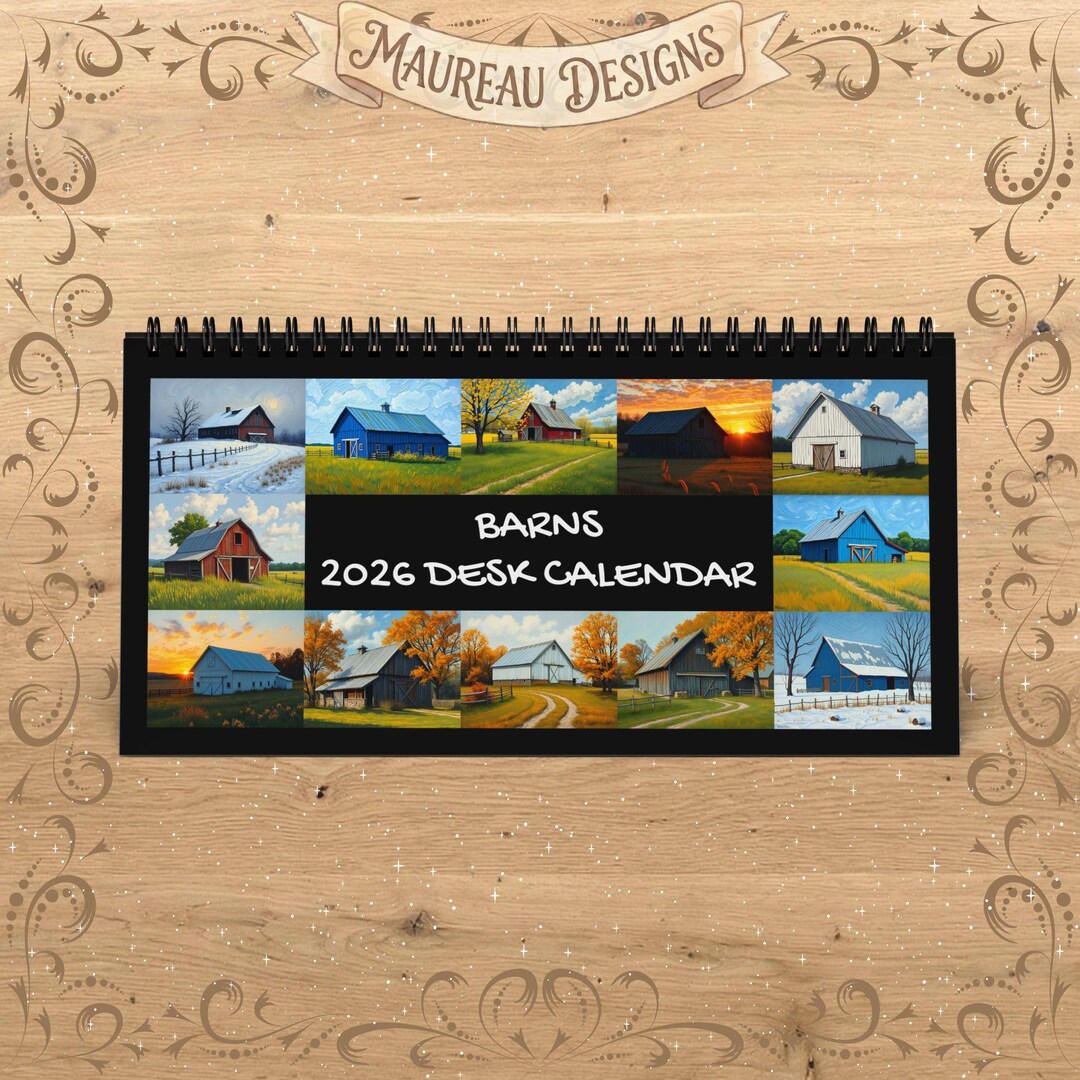 2026 Barns Desk Calendar: Spiral Bound, Office Planner - Etsy