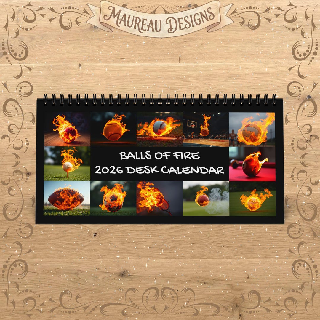 2026 Balls of Fire Desk Calendar: Office Planner Gift - Etsy