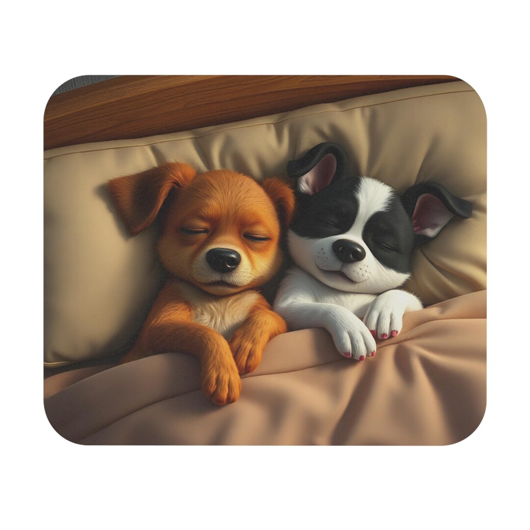 Cozy Cartoon Dogs Mouse Pad, Stylish Desk Decor, Fun Stocking Stuffer ...