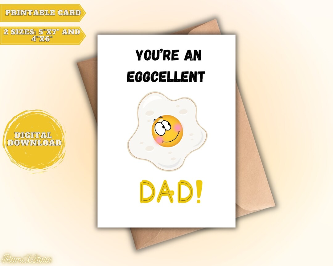 FATHERS DAY Funny printable/digital Card, Sizes 4x6, 5x7, Funny Father ...