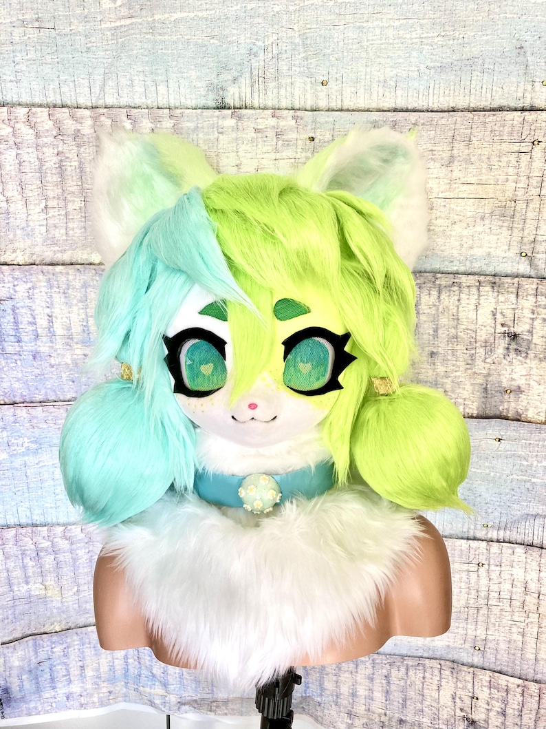 Fursuit Kig Head Lime Dog Pre-made - Etsy