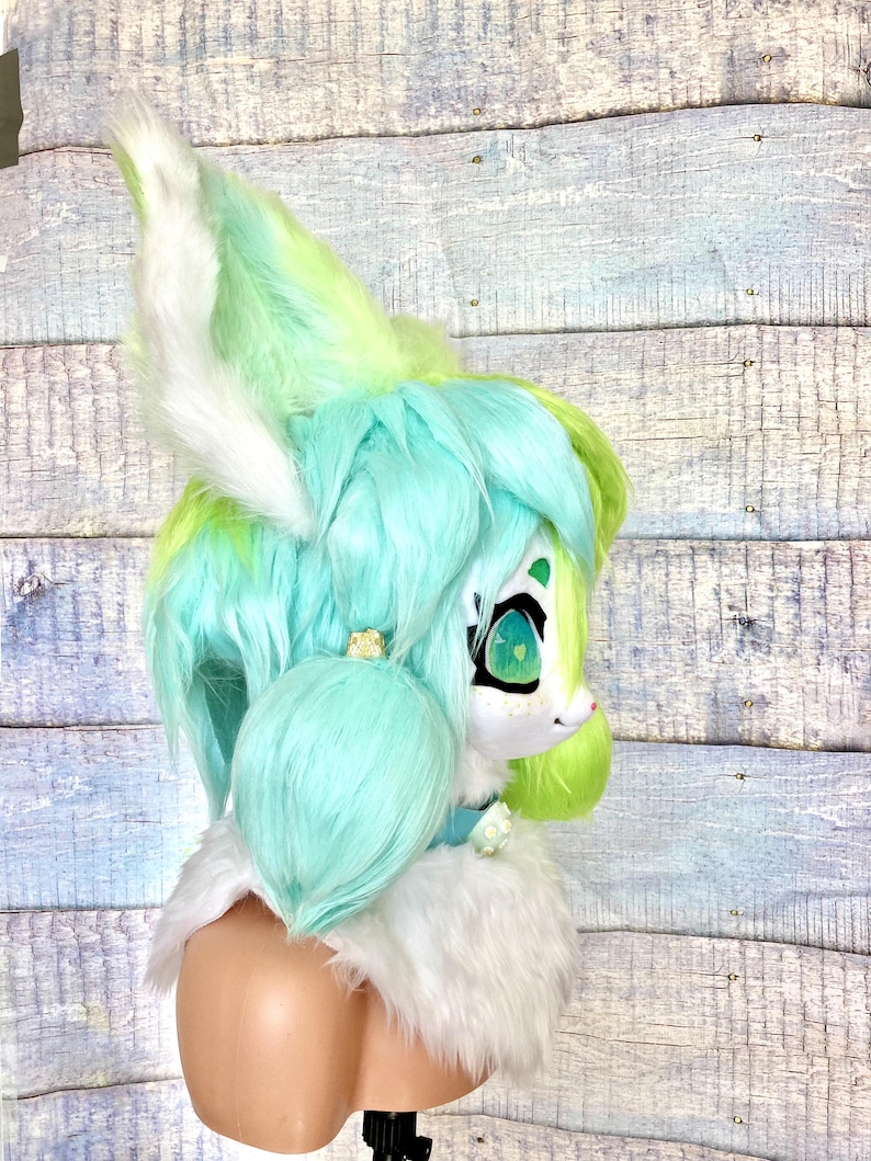 Fursuit Kig Head Lime Dog Pre-made - Etsy