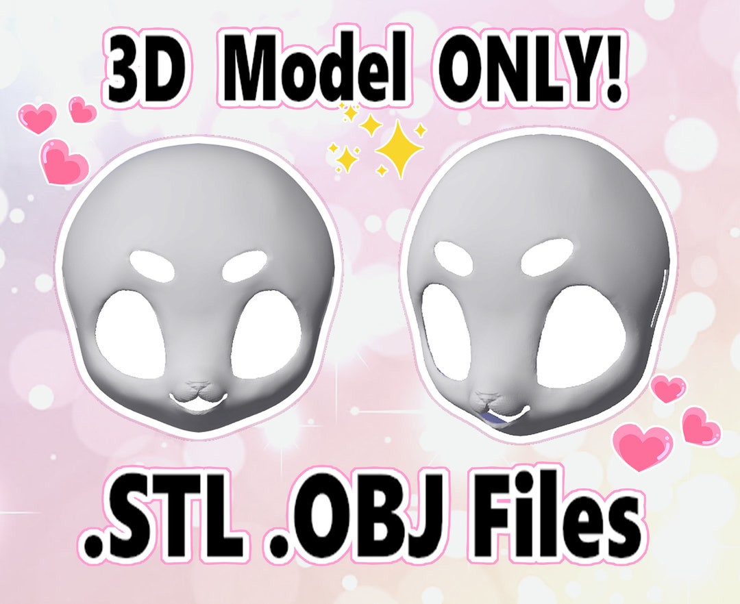 Fursuit Kig Mask Cute 3D Model for 3D Printing .OBJ .STL - Etsy