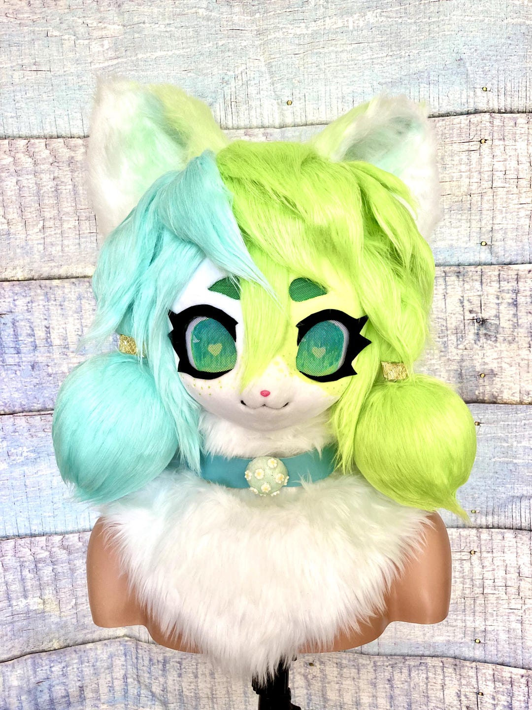 Fursuit Kig Head Lime Dog Pre-made - Etsy