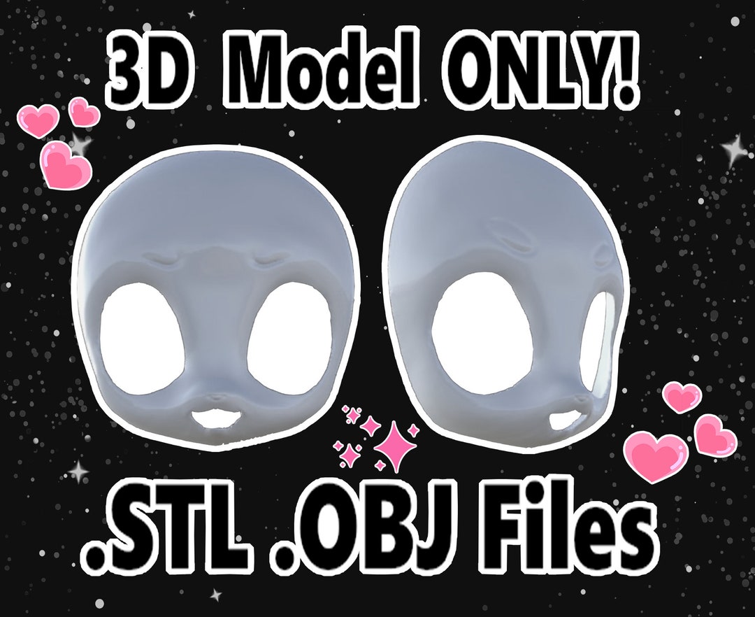 Fursuit Kig Mask Chibi 3D Model for 3D Printing .OBJ .STL - Etsy