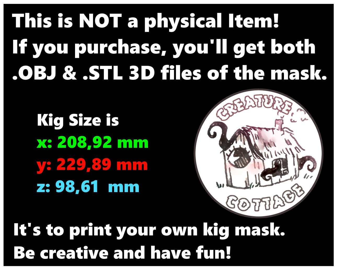 Fursuit Kig Mask Canine 3D Model for 3D Printing .OBJ .STL - Etsy Australia