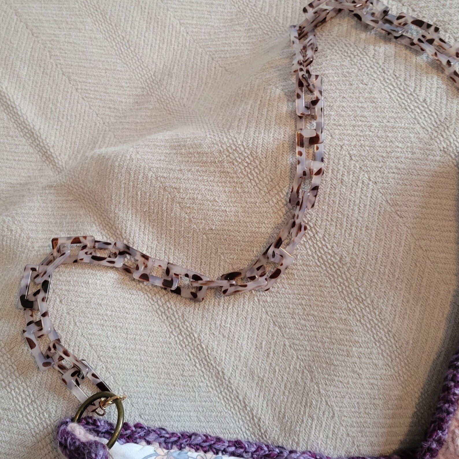 Corner to Corner Large Shoulder Bag With Plastic Strap - Etsy