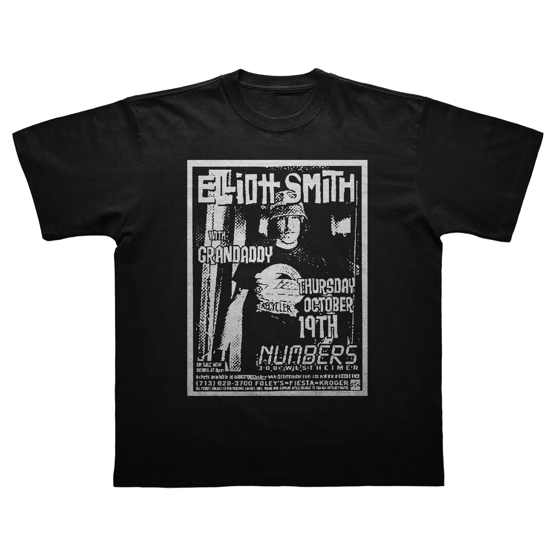 Limited Elliot Smith T-shirt - Elliot Smith Tour T-shirt - Elliot Smith ...