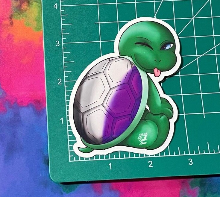 Sassy Turtle asexual Pride - Etsy