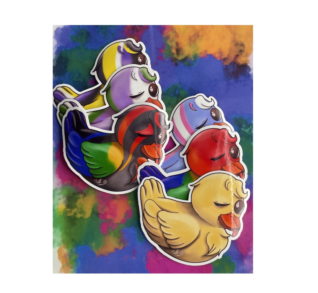 Sassy Pride Ducks (pick One of the 6 Color Styles. LGBTQA Rainbow ...