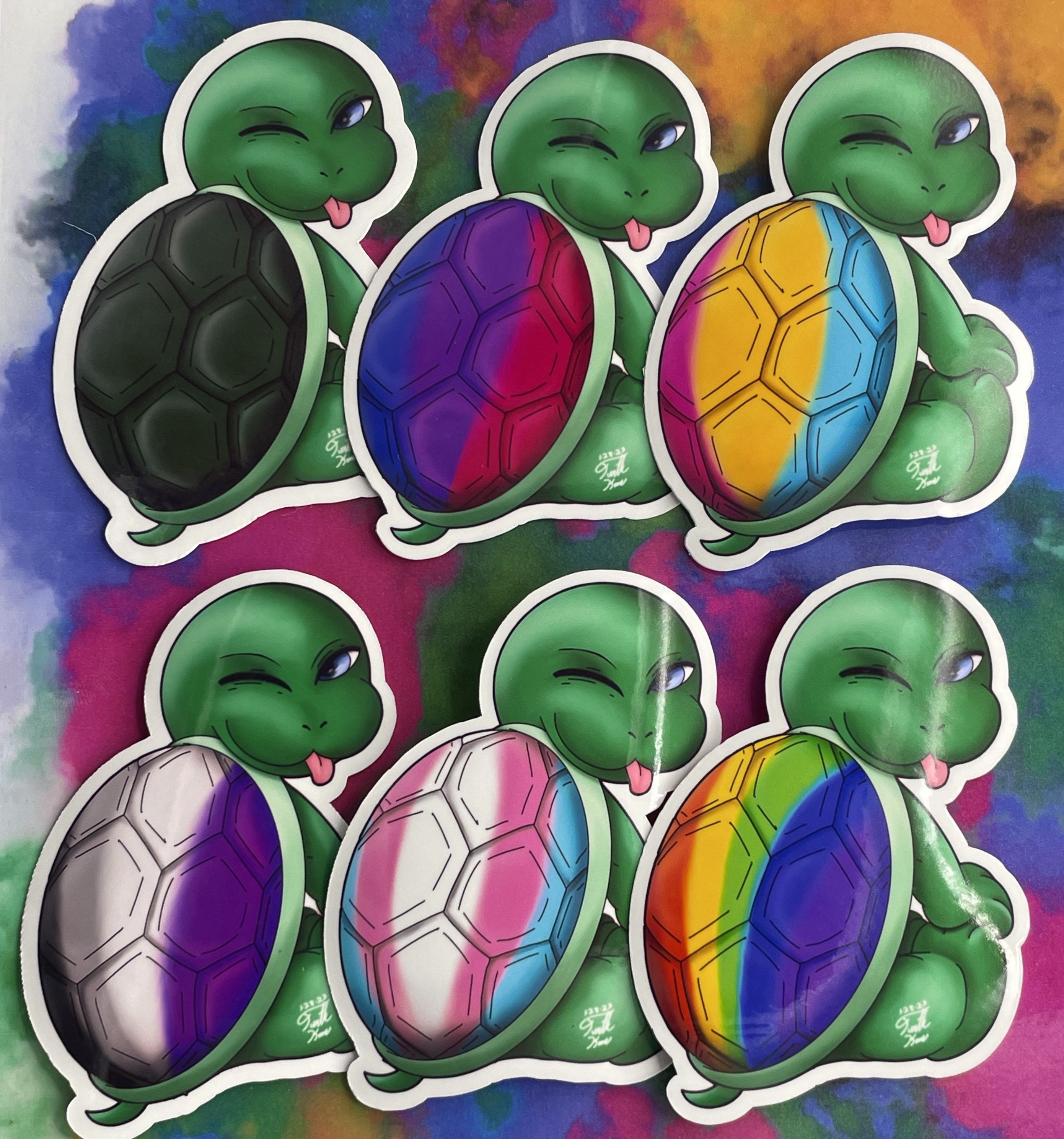 Sassy Pride Turtles pick One of the 6 Color Styles. LGBTQA Rainbow ...