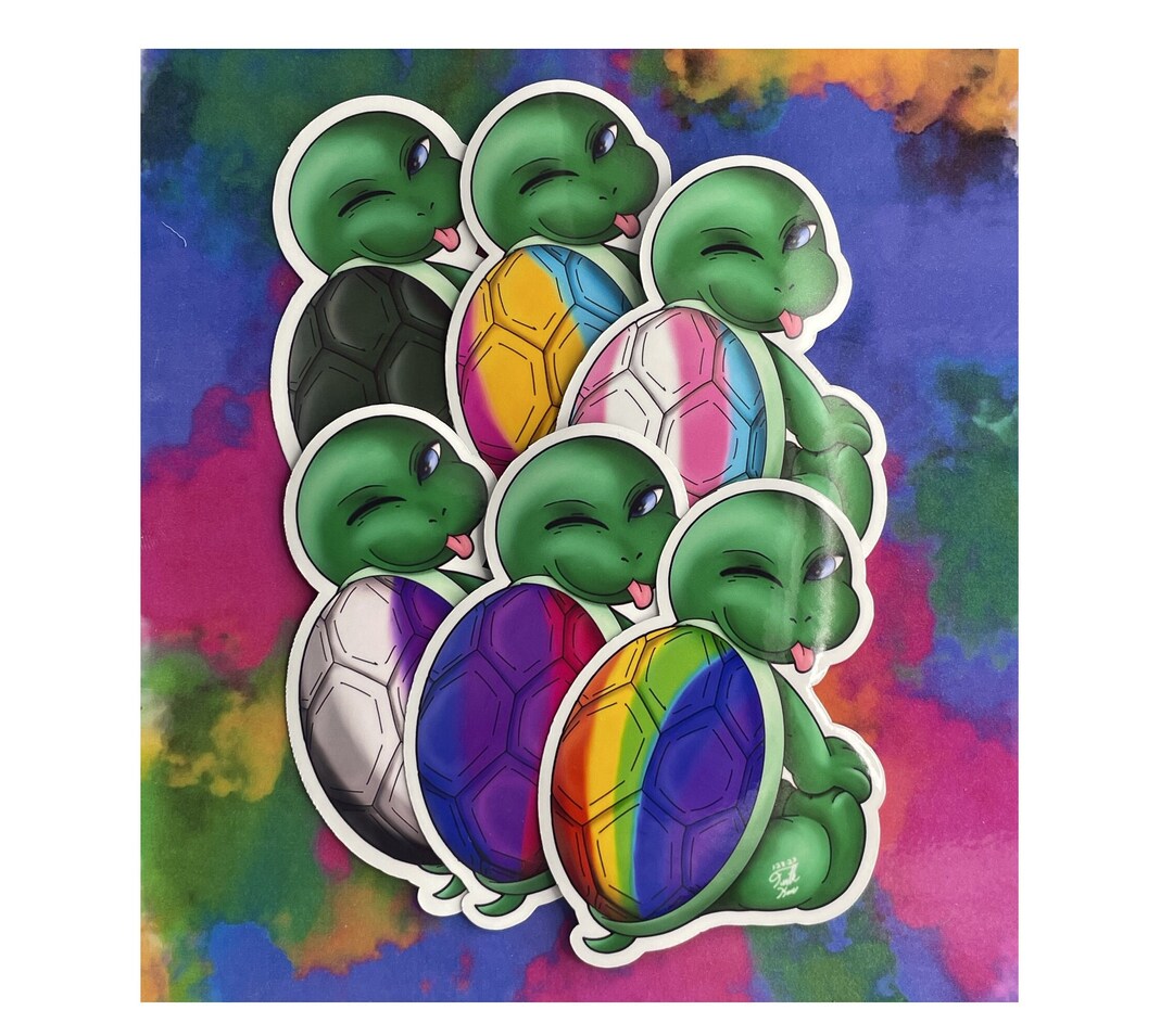 Sassy Pride Turtles (pick One of the 6 Color Styles. LGBTQA Rainbow ...