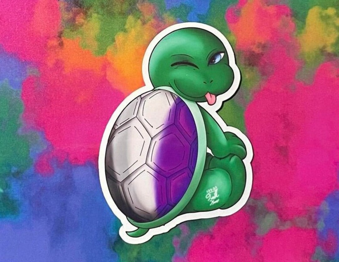 Sassy Turtle asexual Pride - Etsy