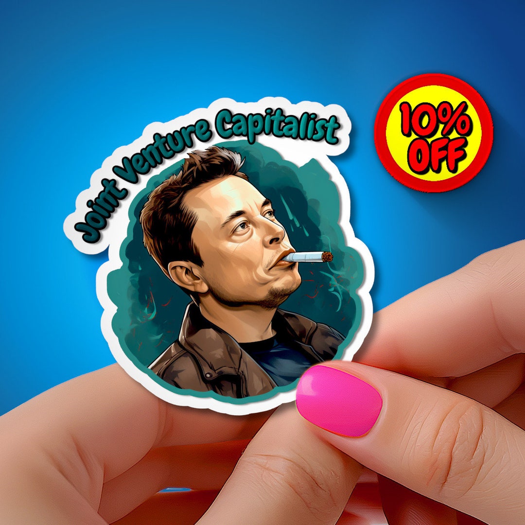 Elon Musk Smoking Sticker - Etsy