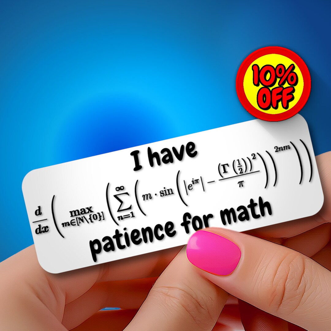 Funny Math Sticker - Etsy
