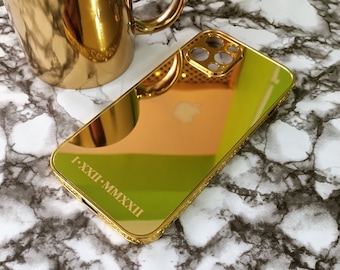 Customizable Diamond Gold Design iPhone Case / All iPhone Models / Gold ...