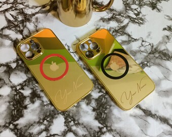Customizable Diamond Gold Design iPhone Case / All iPhone Models / Gold ...