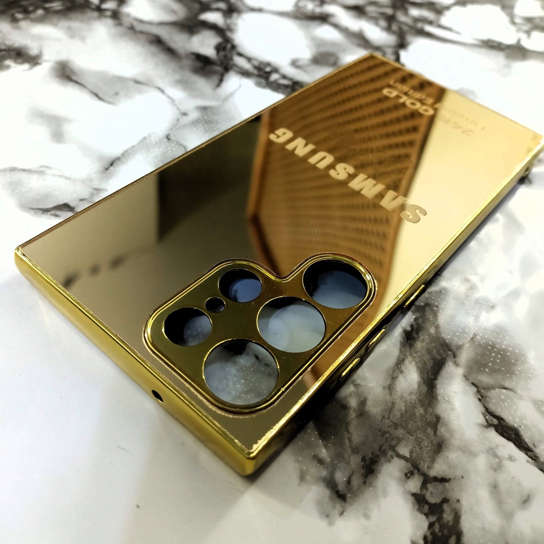 Gold Customizable Samsung Galaxy Case / Customizable Gold Samsung Case / Gold Mirror Case ...
