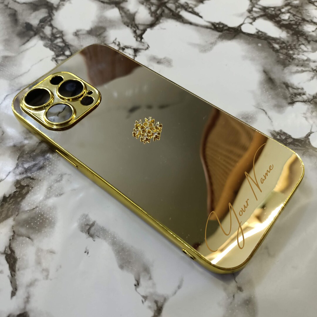 3D Gold iPhone Case / 3-D Gold Plated Over Brass Snowflake Figured ...