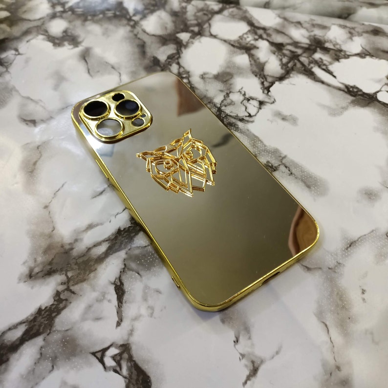 3D Gold iPhone Case / 3-D Gold Plated Over Brass Owl Figured ...