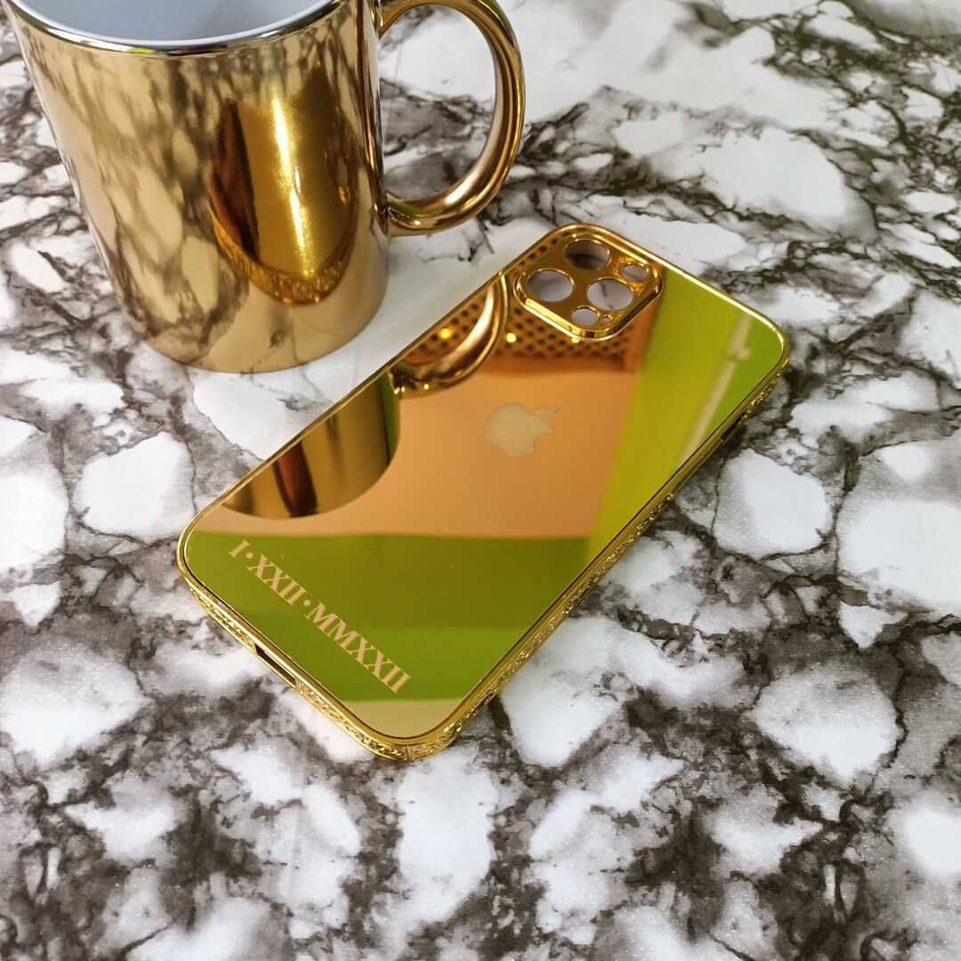 Gold Embroidered Customizable iPhone Case / Customizable Gold iPhone ...