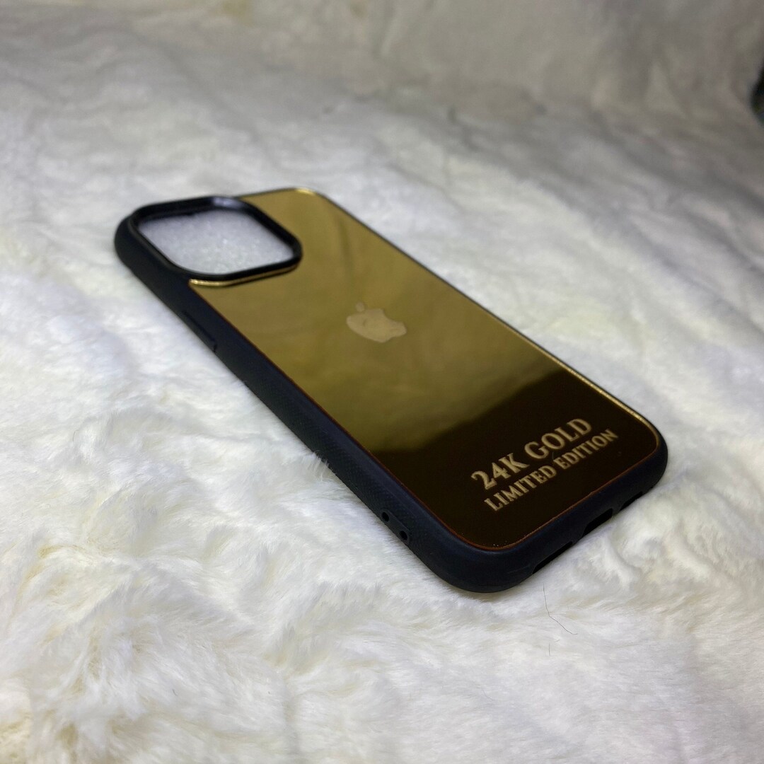 Gold iPhone Case With Customizable Black Frame / Customizable Gold ...